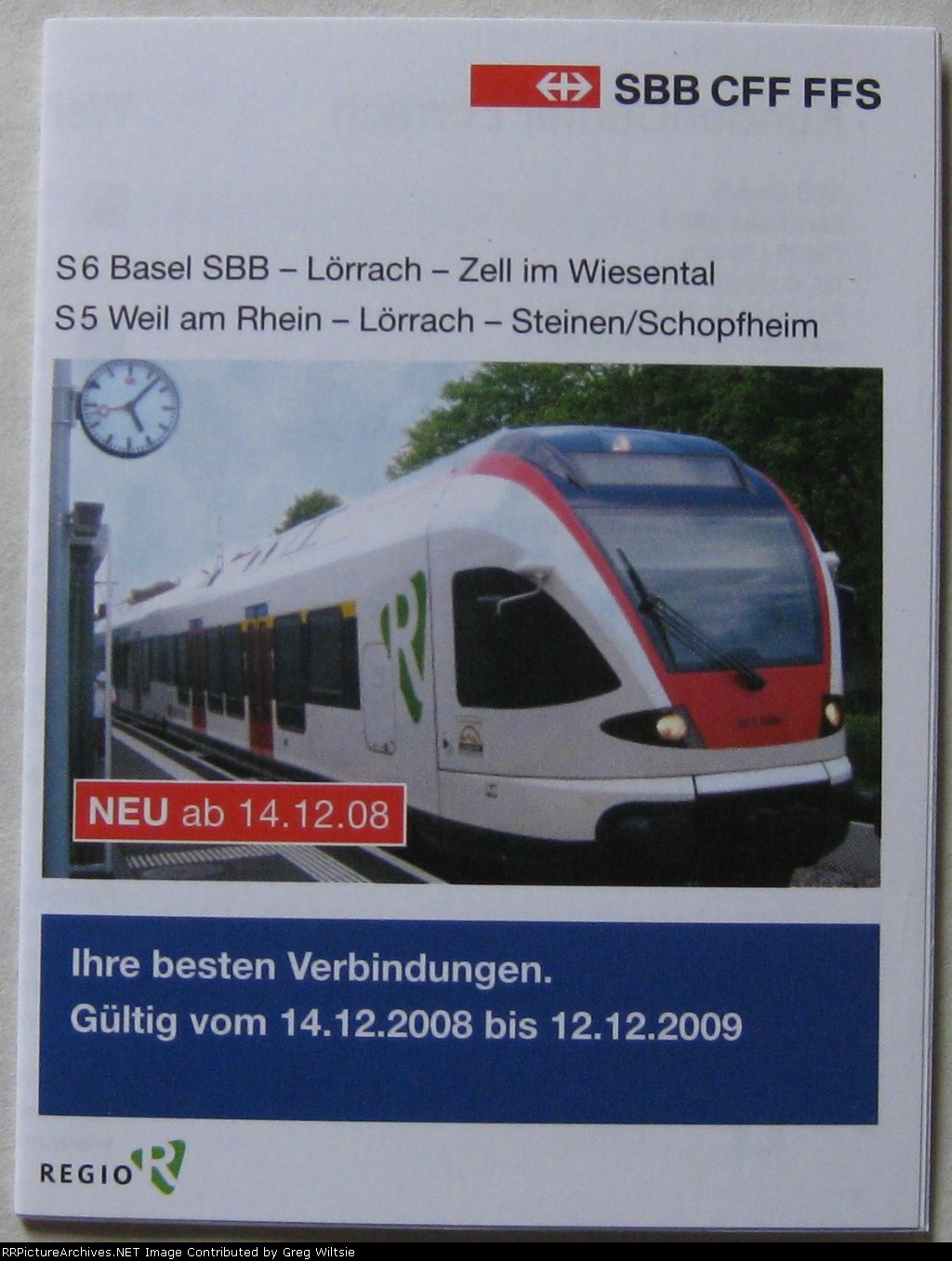 SBB Timetable for Basel SBB to Zell im Wiesental and Weil am Rhein to Steinen