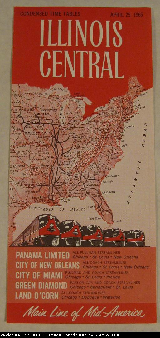 Illinois Central Timetable