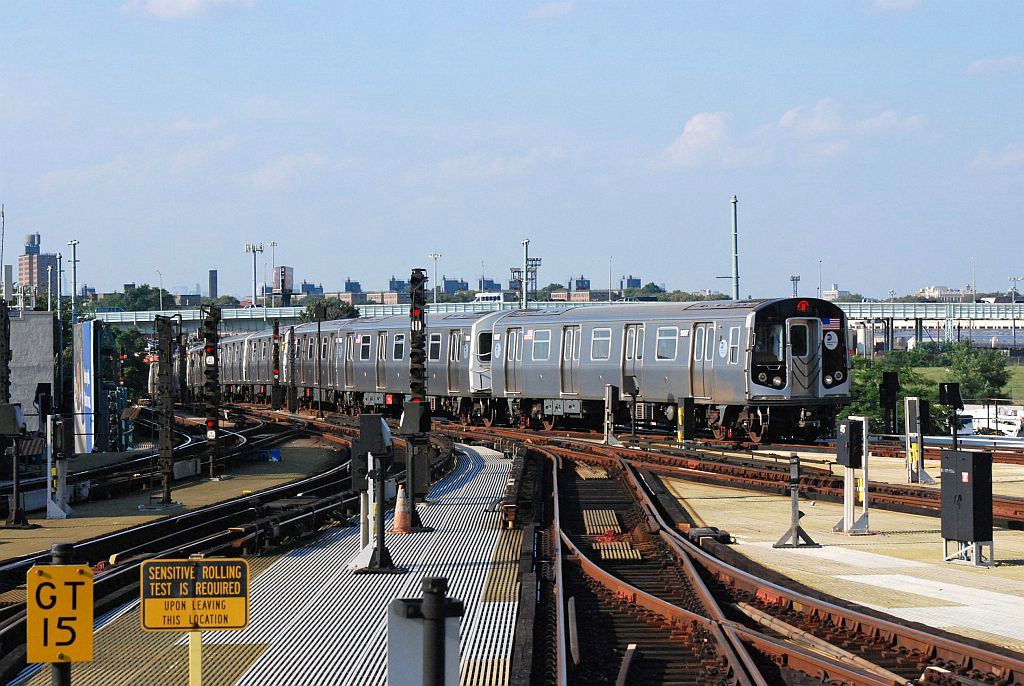 N Train arriving Coney Island / Stillwell