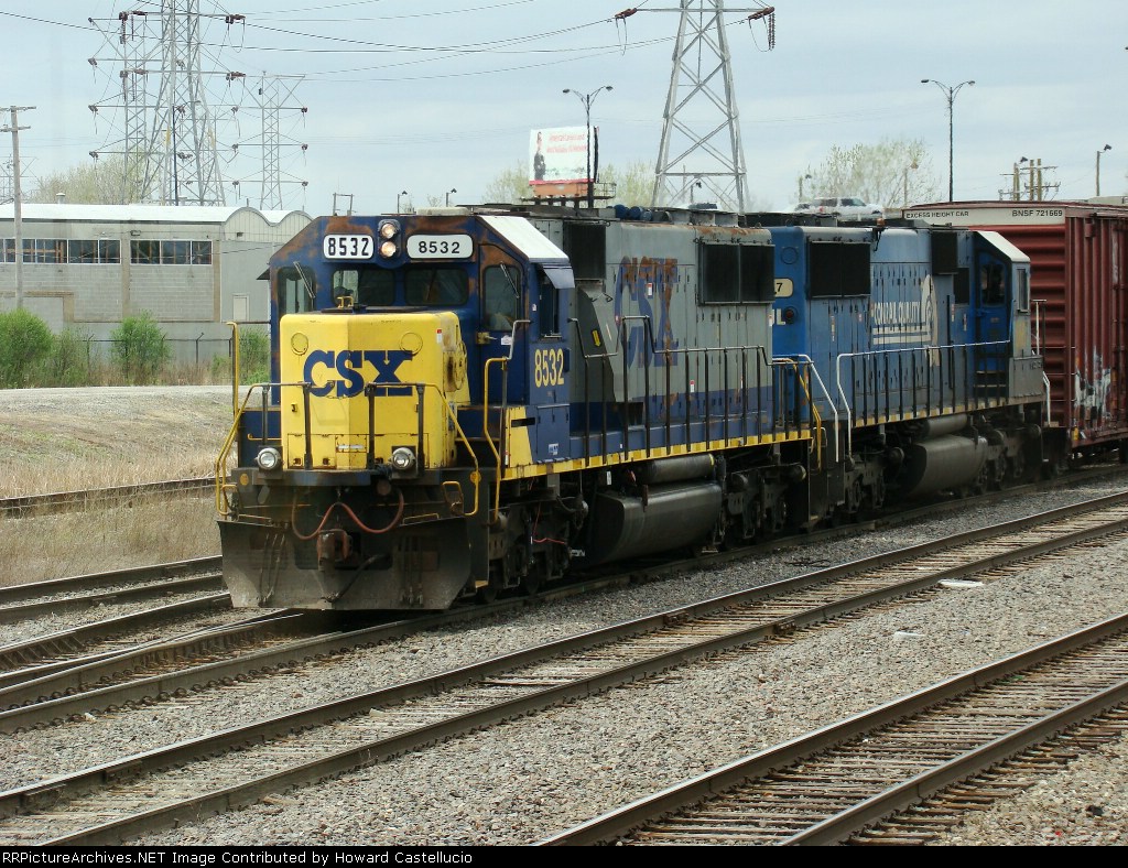CSX and former CR Sd50s pull out of BRC Clearing yd @ Hayford Int