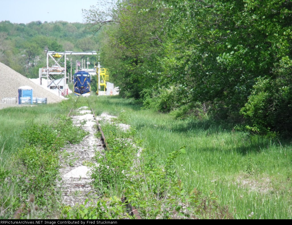 Shelly Materials 321 sunbathing. Ahead of the unit the track enters Kent.