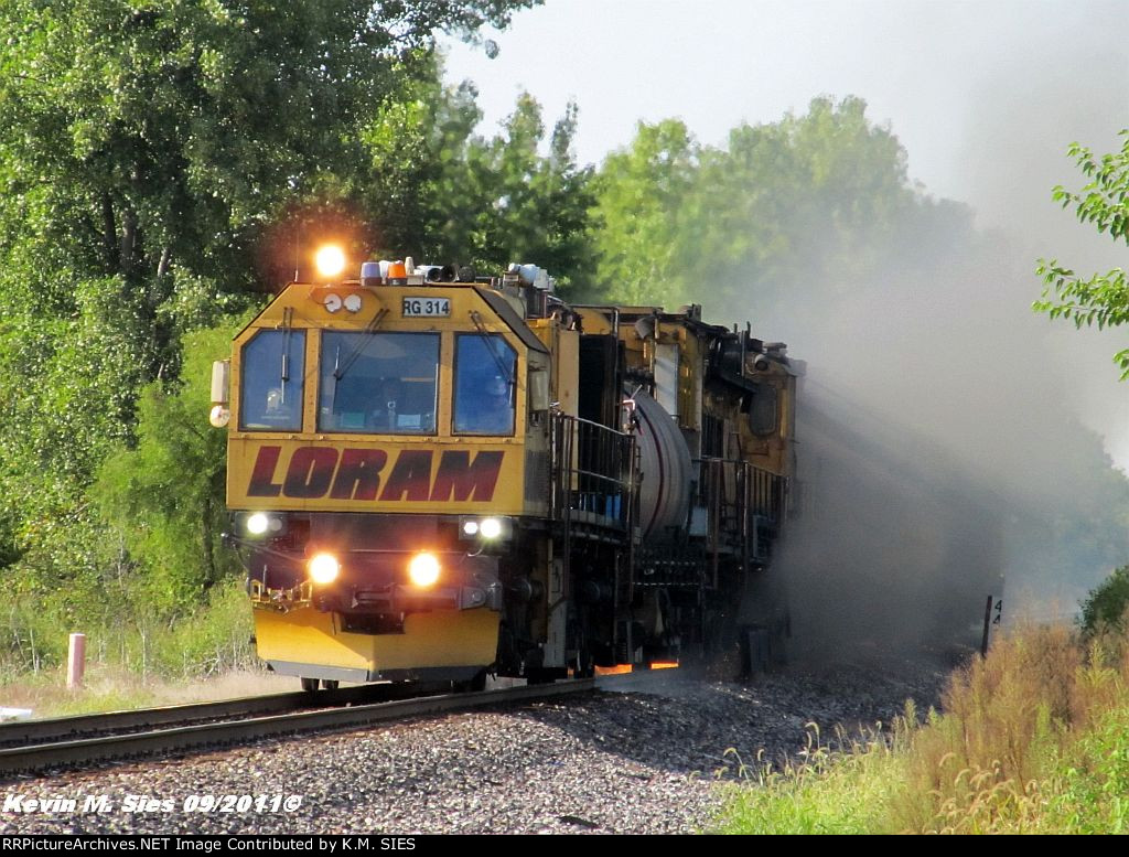 Loram Railgrinder RG 314 on the NS Brooklyn District.