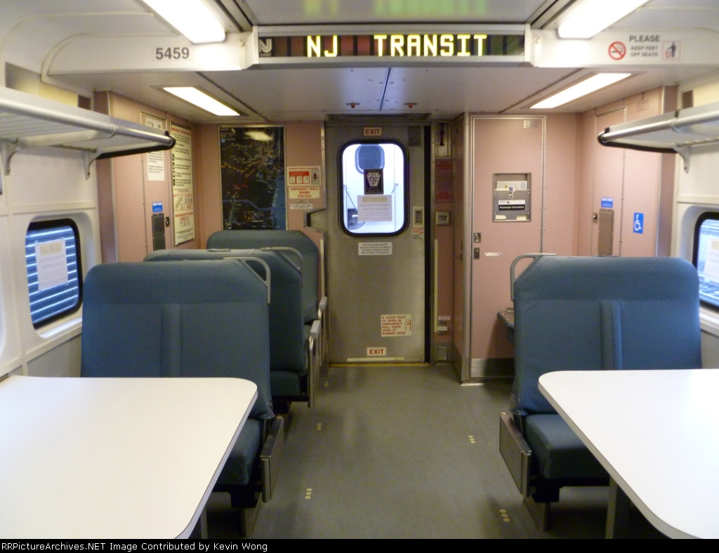 Jersey Shore Commuter Club Car 5459 interior