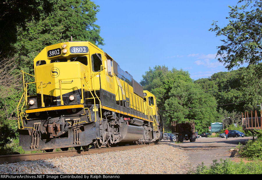 Westbound SU 99 crossing Route 515 approaching the summit of Sparta Mopuntain in about 2 miles