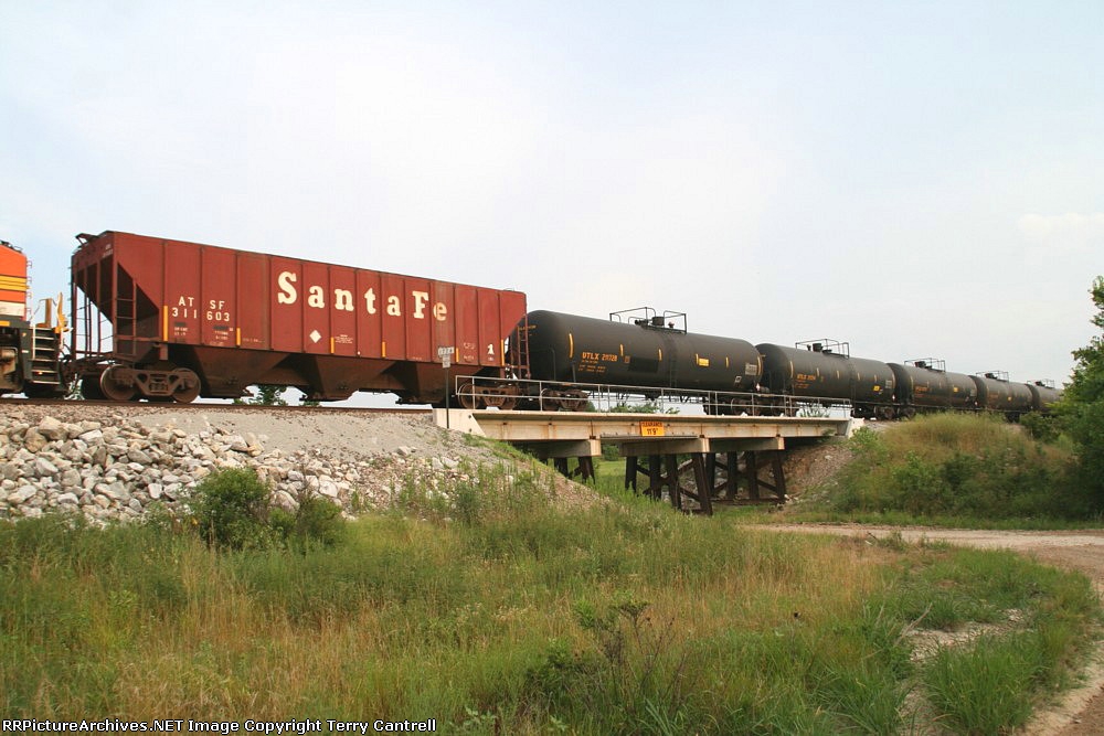 ATSF 311603 and all empty tanks eastbound