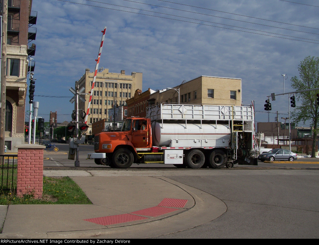 HiRail Truck with Laurel Building (c. 1915) in the background