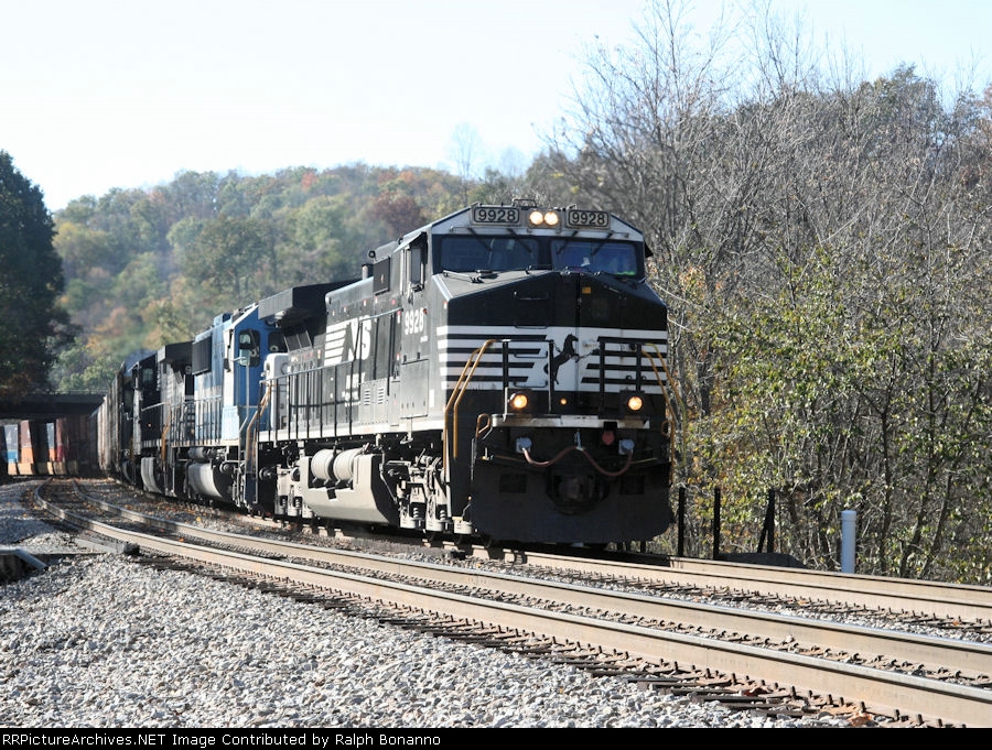 NS 23G with auto racks and stacks passes enroute to Roanoke
