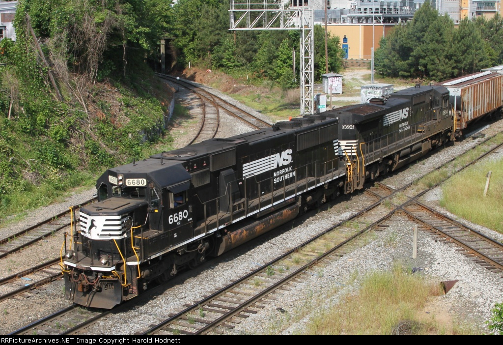 NS 6680 & 8694 lead train 350 across Boylan Jct on "National Train Day"