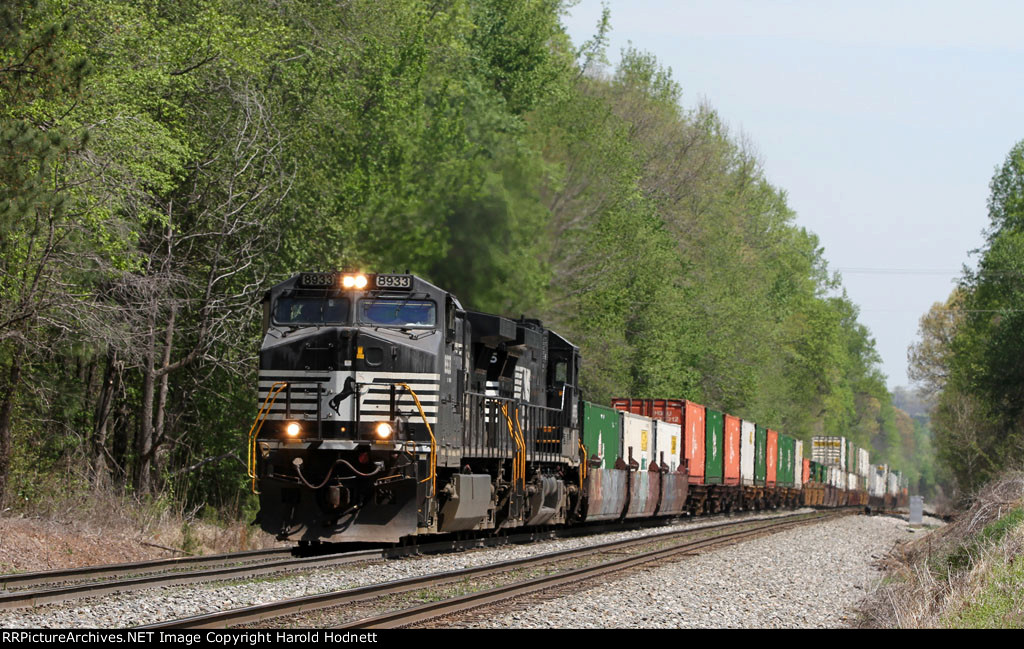 NS 8933 leads train 213 southbound