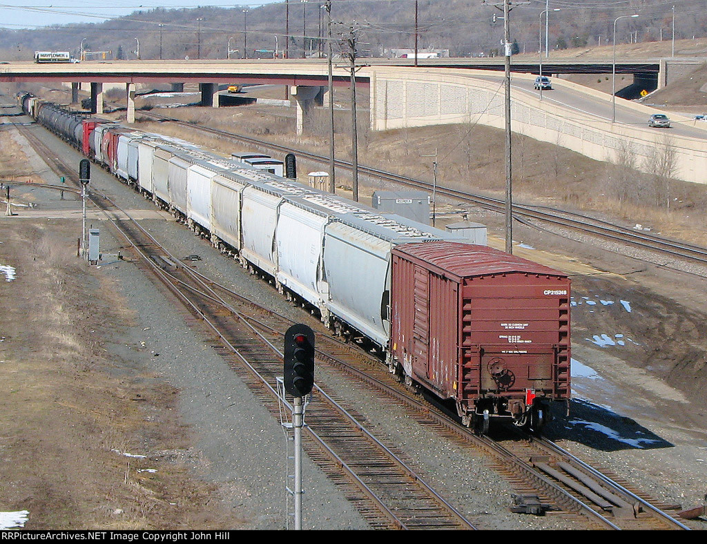 110329091 Westbound ICE Train On BNSF/CP Joint Line Passes "Red Rock"