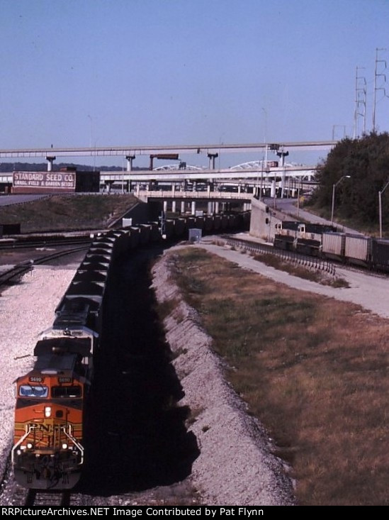 Up coal train with BNSF power