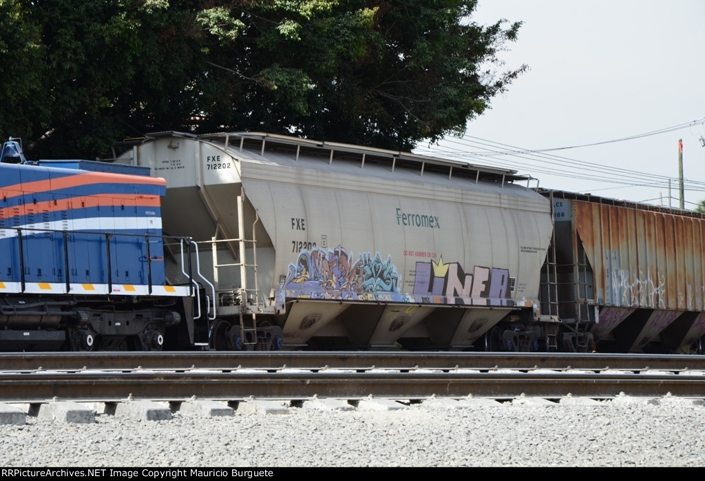 FXE Covered Hopper with graffiti