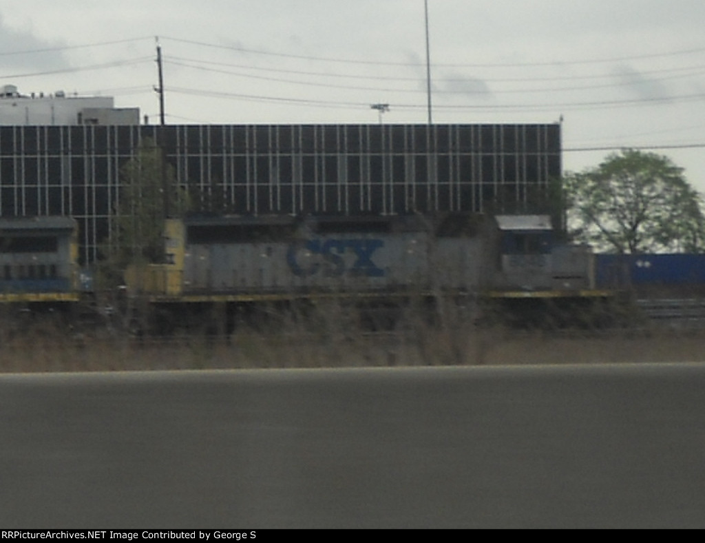 CSX SD40-2 in YN1 paint in Oak Island Yard