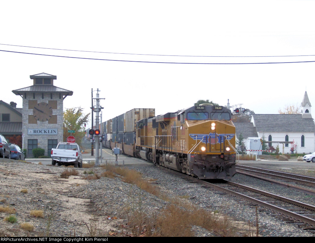 UP 7830 EB Stack Train