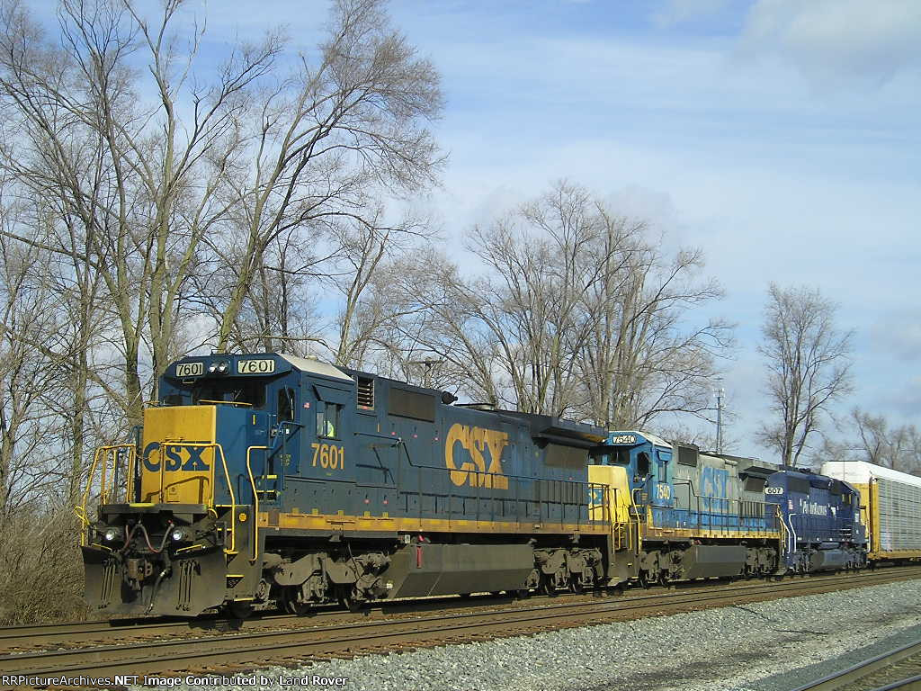 CSXT 7601 On CSX Q 227 Southbound