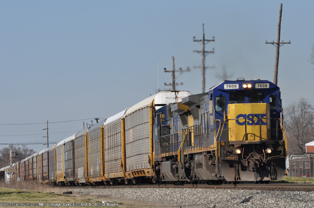 CSXT 7608 On CSX Q 241 Eastbound