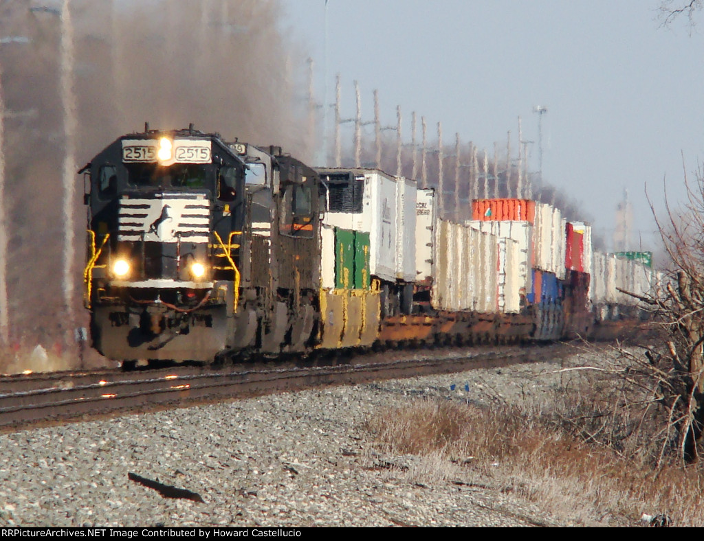 WB NS TV train at speed on the former Conrail at Holland Oh.
