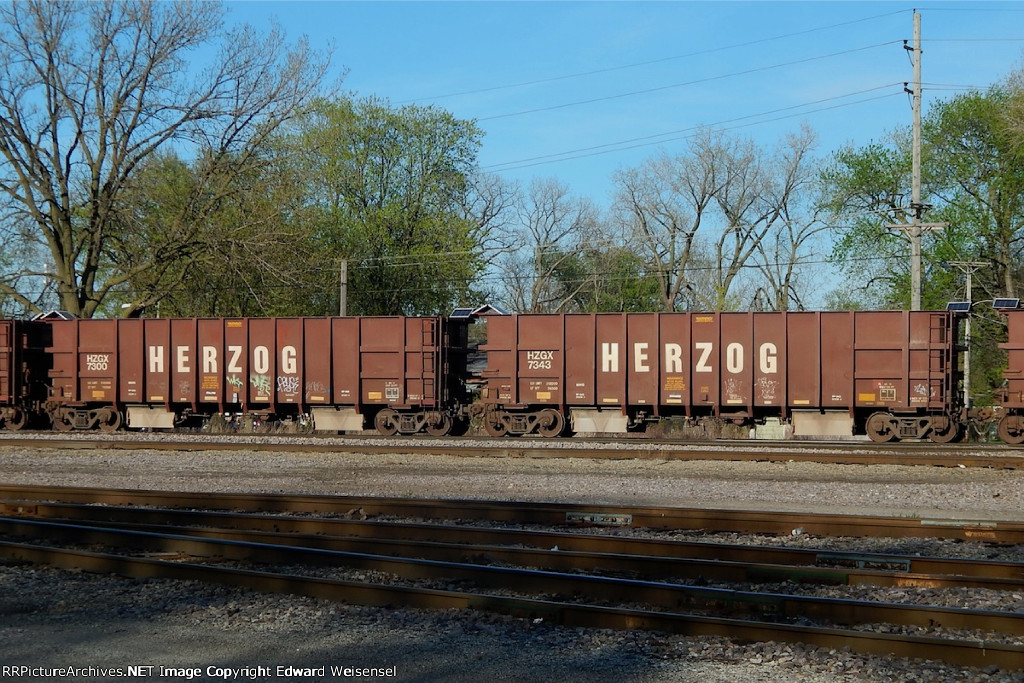 Empty Herzog ballast train
