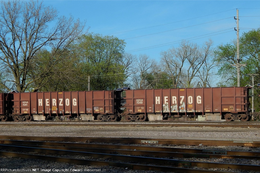 Empty Herzog ballast train