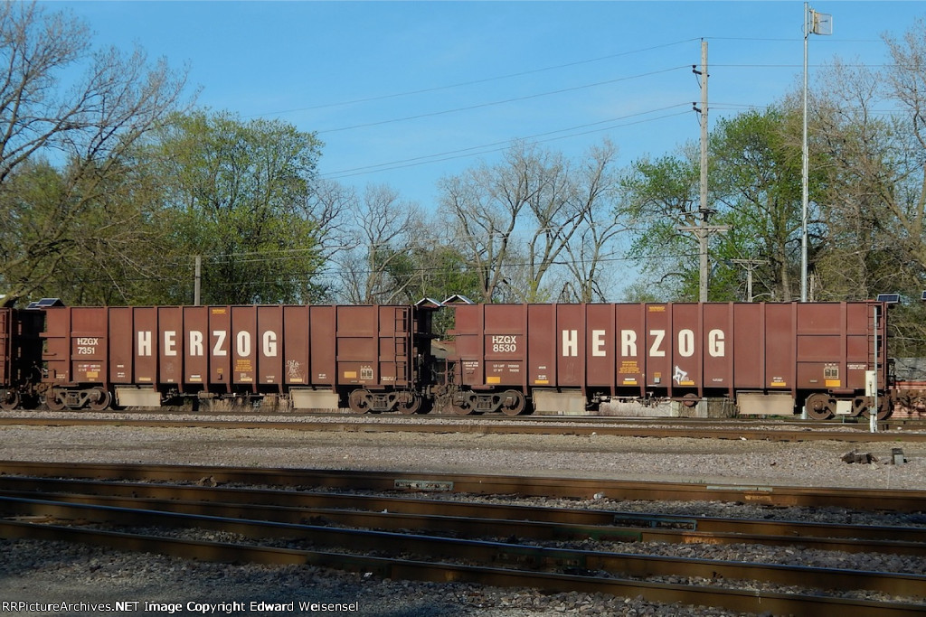 Empty Herzog ballast train