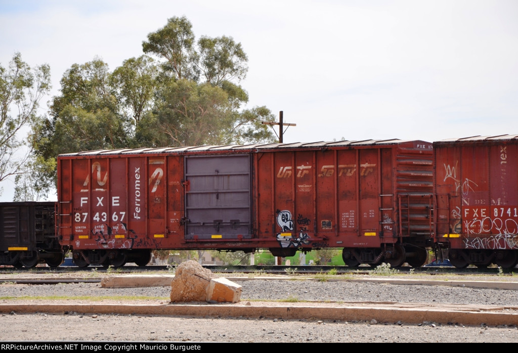 FXE Box car ex NdeM with graffiti
