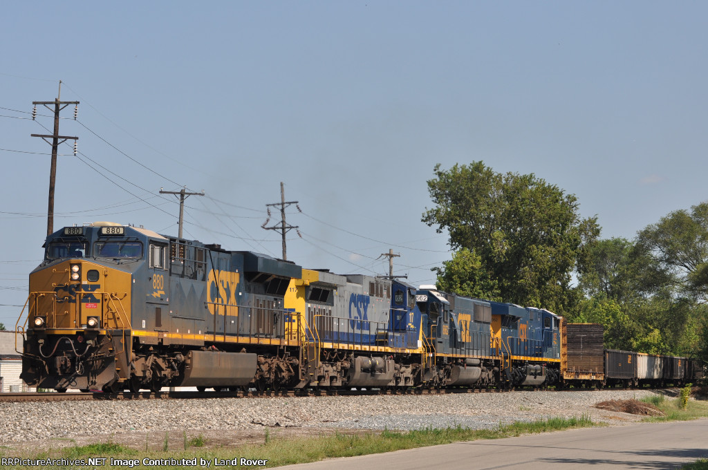 CSXT 880 On CSX Q 501 Eastbound