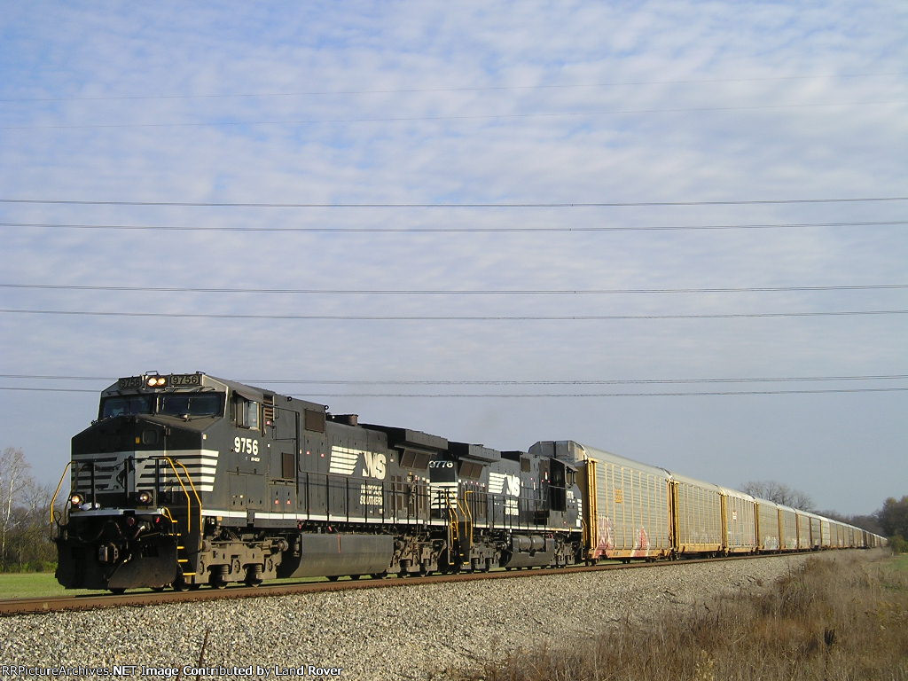 NS 9756 On NS 288 Westbound