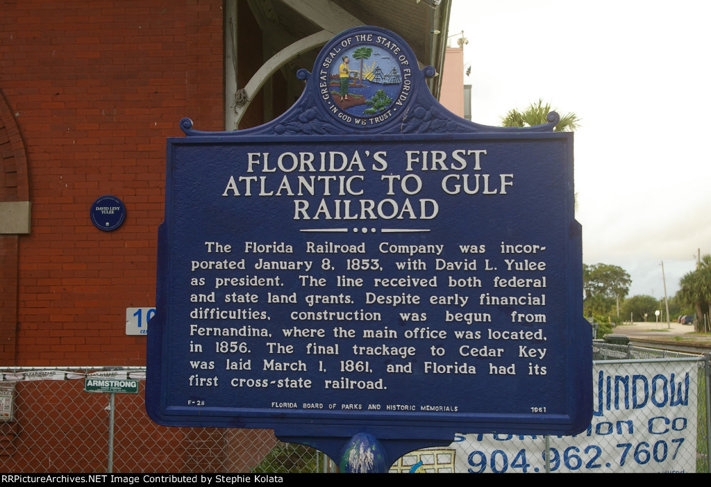 FLORIDA RAILROAD HISTORY MARKER