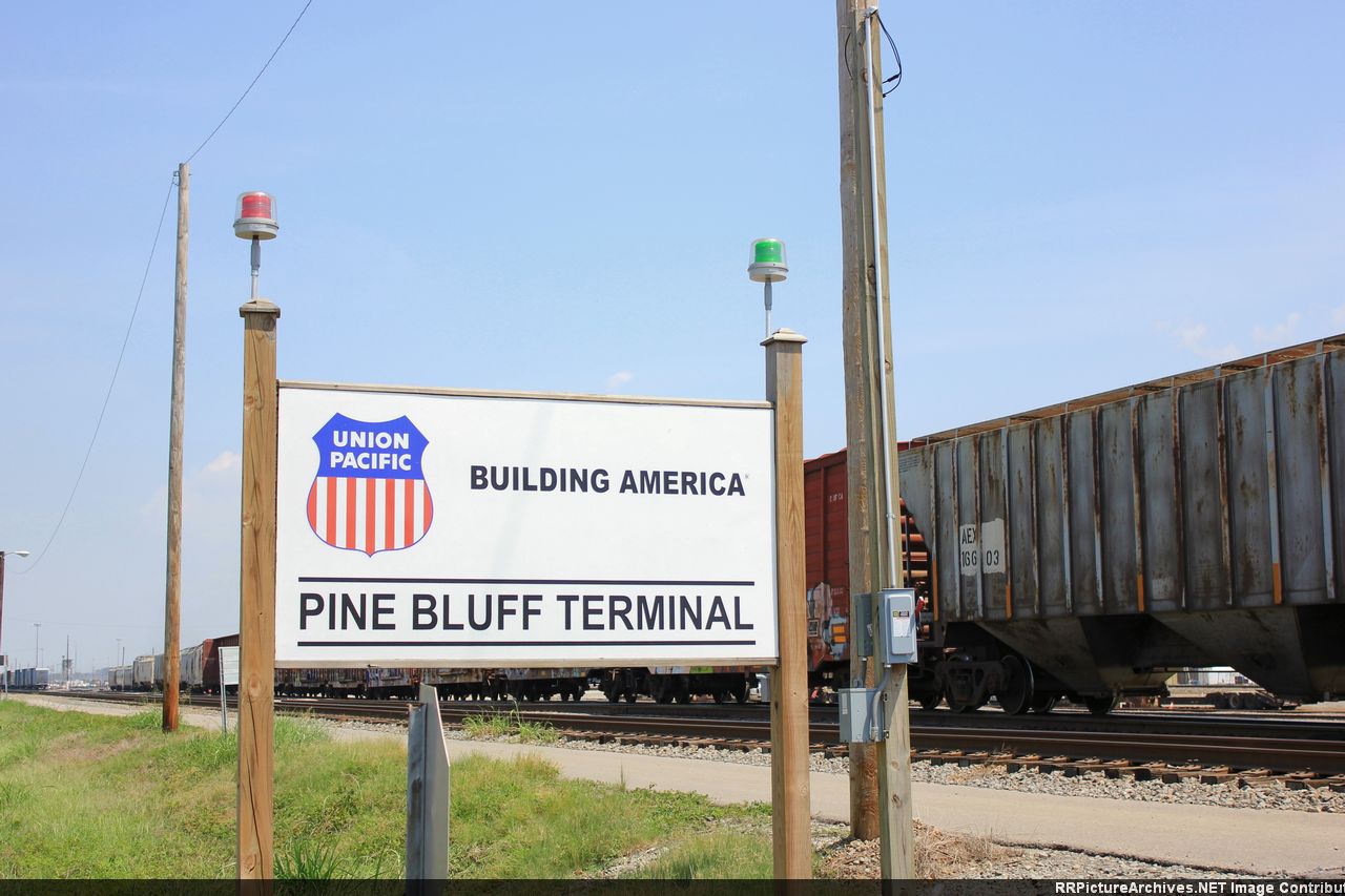 Pine Bluff terminal sign