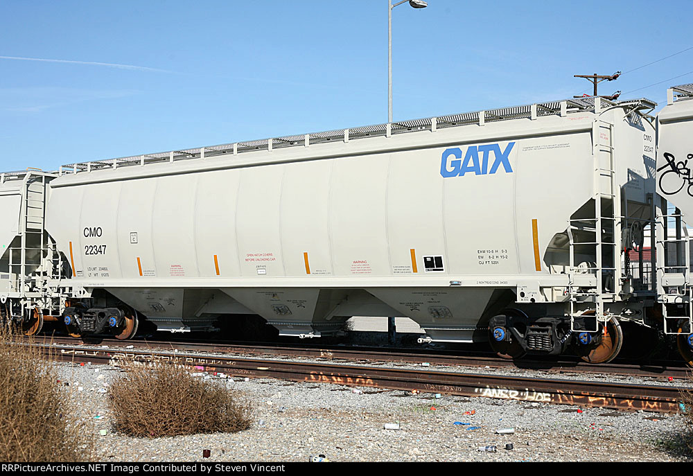 CMO (UP) covered hopper #22347.