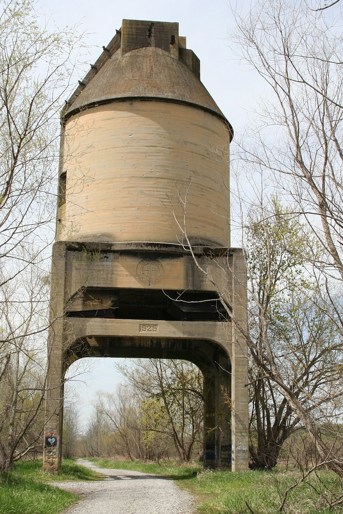 1925 SOU coal tower now in the middle of a swamp