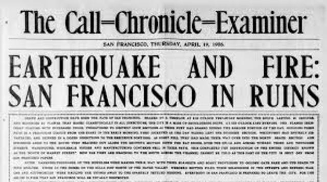 1906 San Francisco Earthquake timeline | Timetoast timelines
