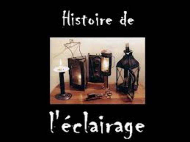 L'évolution de l'éclairage au cours de temps timeline | Timetoast timelines
