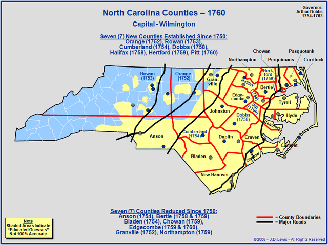 North Carolina Colony timeline | Timetoast timelines