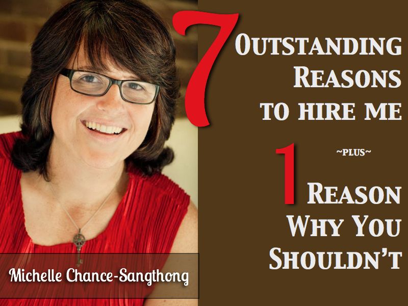 7 Outstanding Reasons To Hire Michelle Chance Sangthong. My Visual Resume. | Skillshare Student ...
