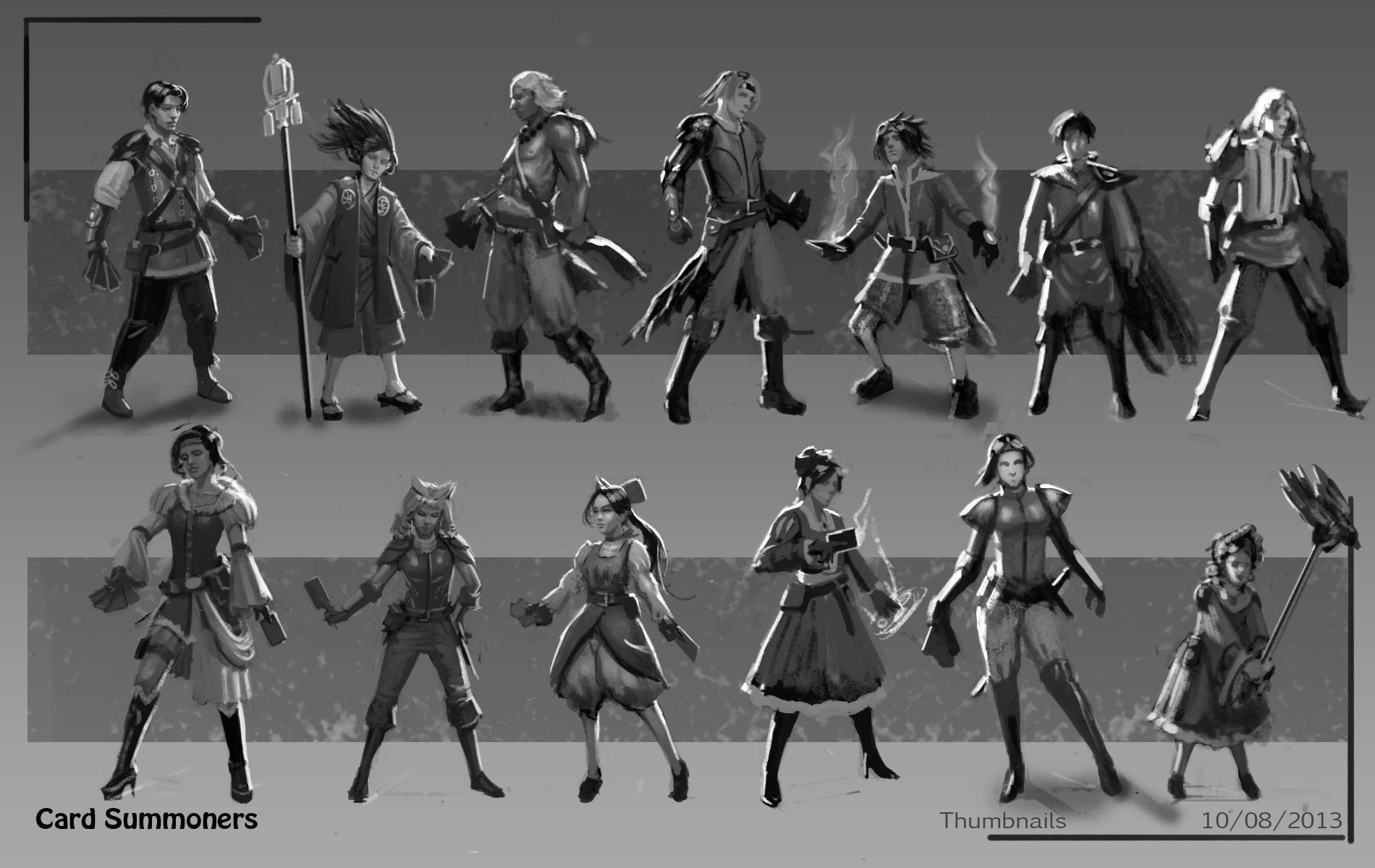 card-summoners-character-deigns-skillshare-student-project