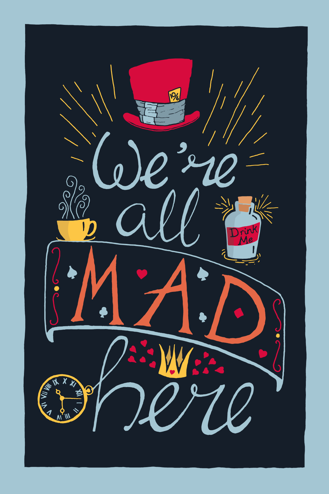 "Alice's Adventures in Wonderland" Quote Illustration | Skillshare ...