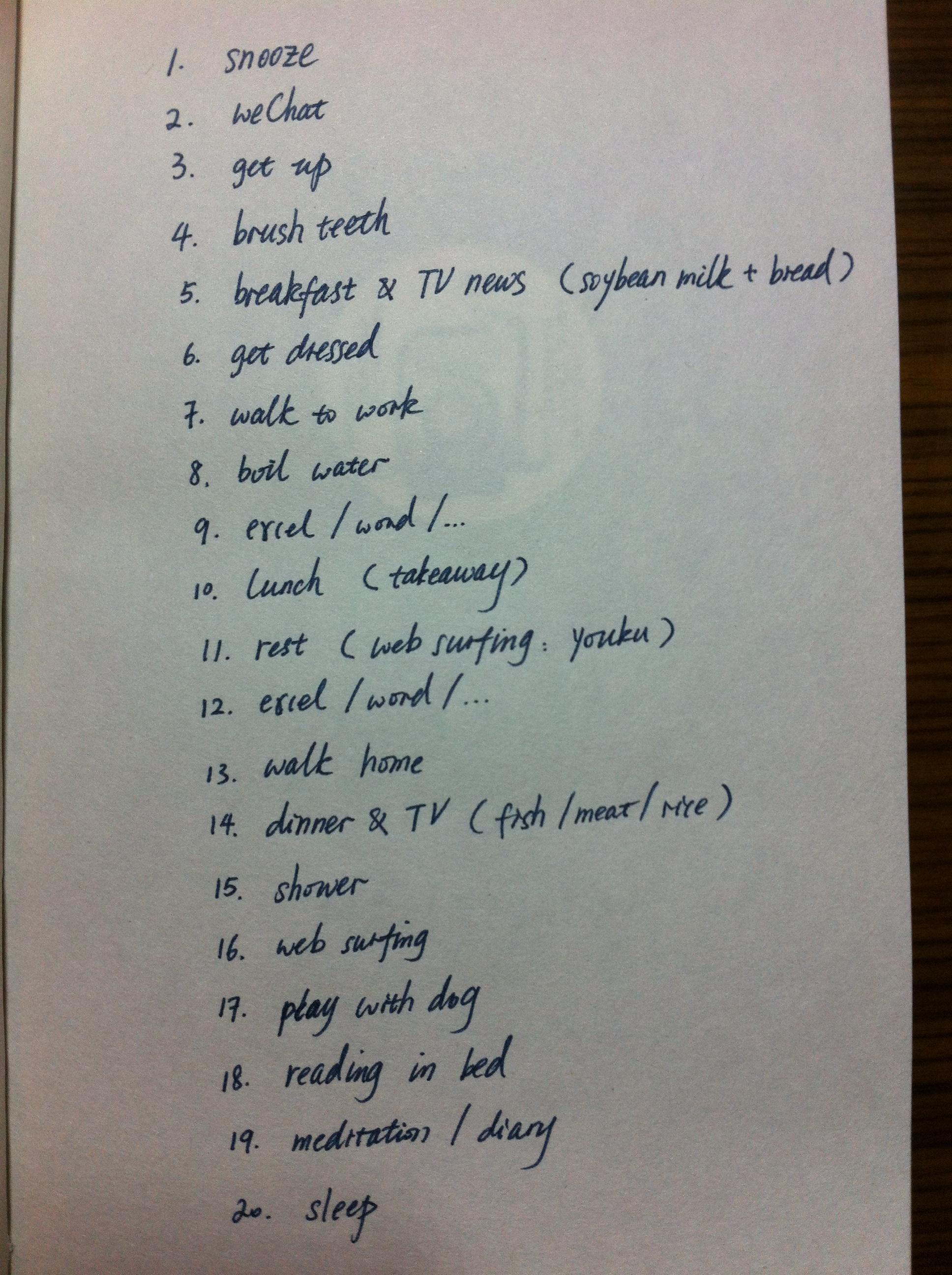 My day in 20 steps | Skillshare Student Project