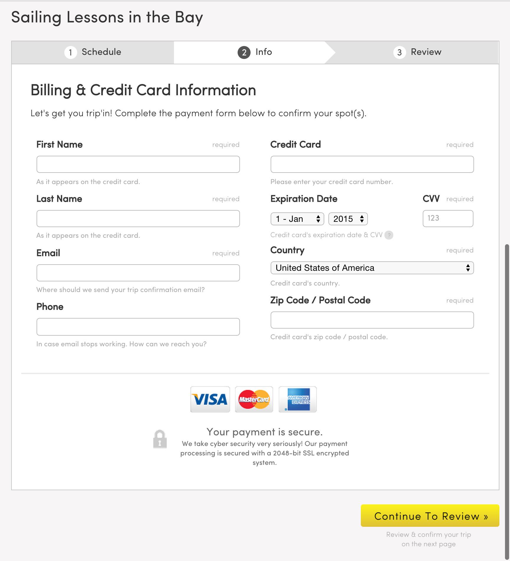 Payment Form Skillshare Student Project
