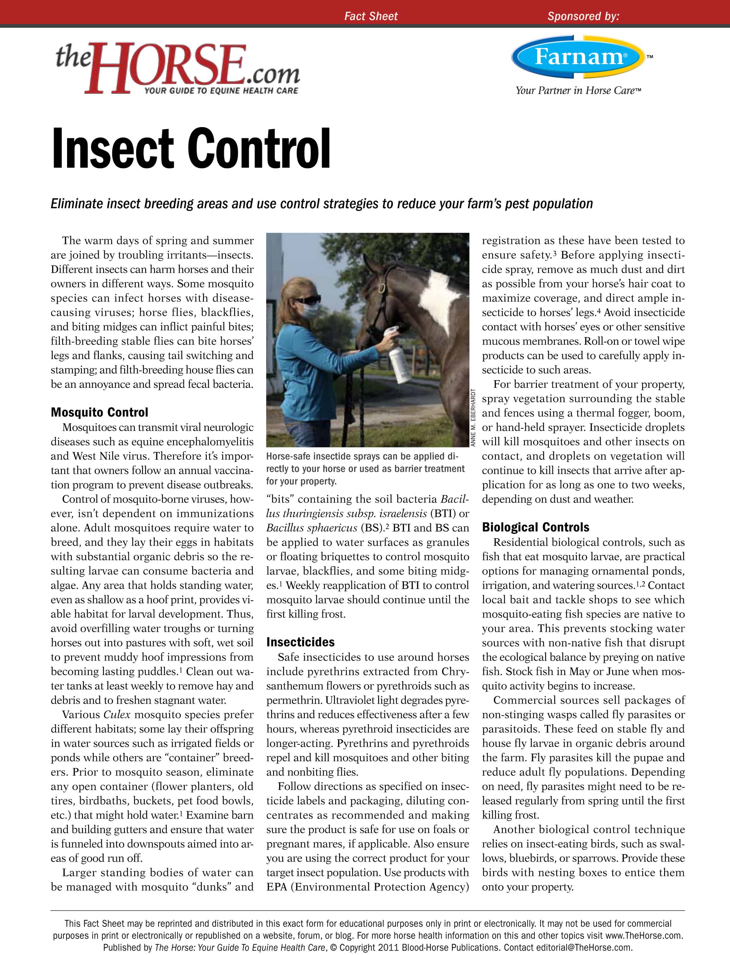Insect Control – The Horse