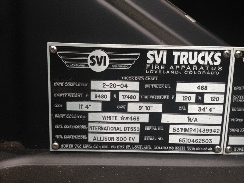 2004 SVI International Air Light Rescue Command Unit | Used Truck Details