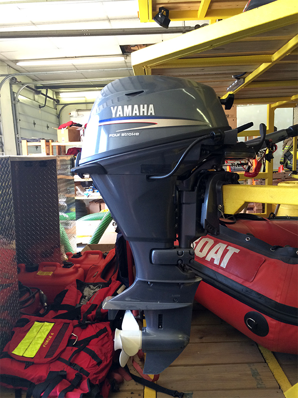 20' Rescue Boat Trailer with 2 Inflatable Boats and 3 Motors | Used ...