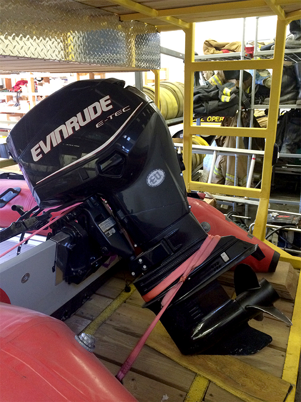 20' Rescue Boat Trailer with 2 Inflatable Boats and 3 Motors | Used ...