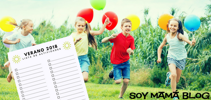 Imprimible: Lista de actividades – Verano 2018 - Soy Mama Blog