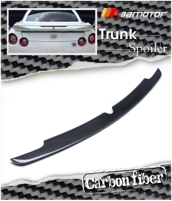Carbon Fiber Boot Lip Trunk Spoiler Wing fits Nissan Skyline GTR GT-R ...
