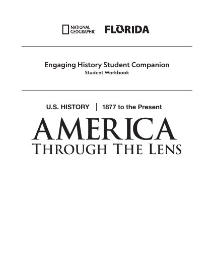 US History America Through the Lens Florida Edition Engaging History ...