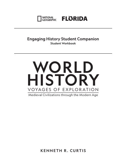 World History Voyages of Exploration Engaging History Student Companion