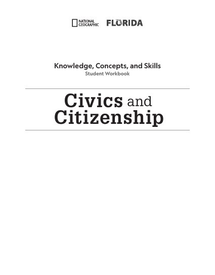 Civics and Citizenship Florida Edition Knowledge Concepts and Skills ...