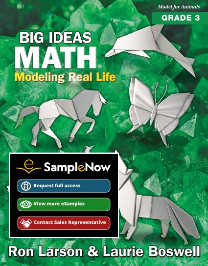 Big Ideas Math: Modeling Real Life, Grade 3