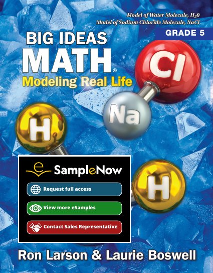 Big Ideas Math: Modeling Real Life, Grade 5